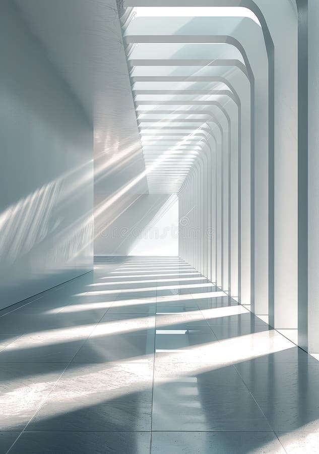 Minimalist Abstract Background, Delicate Silver Rays, Clean White ...