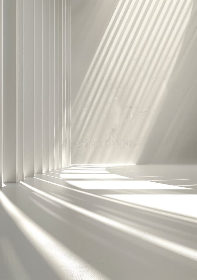 Minimalist Abstract Background, Delicate Silver Rays, Clean White ...