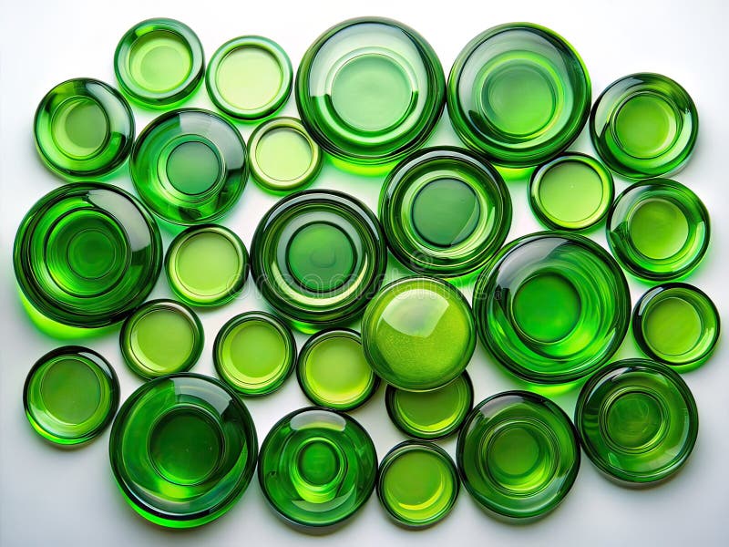 A Minimalist Abstract Background Featuring Interlocking Green Glass ...