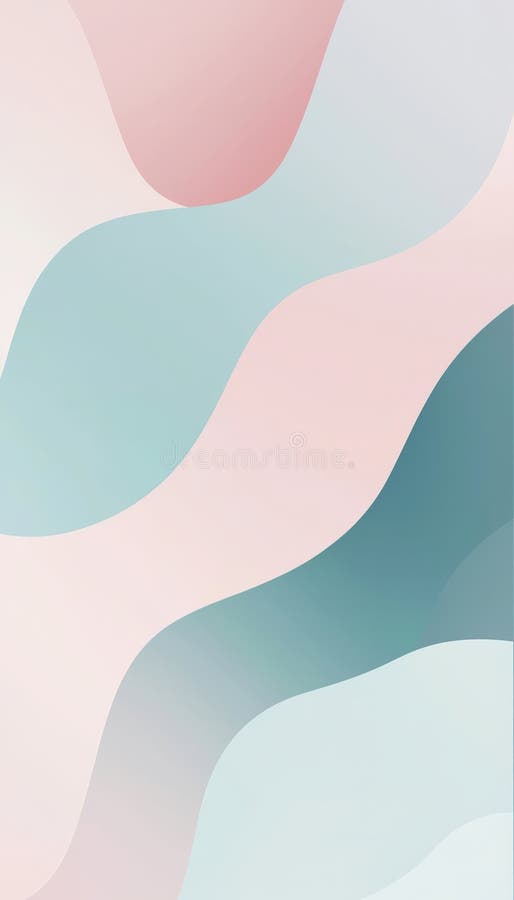 Minimalist Abstract Background with Overlapping Pastel Waves for ...