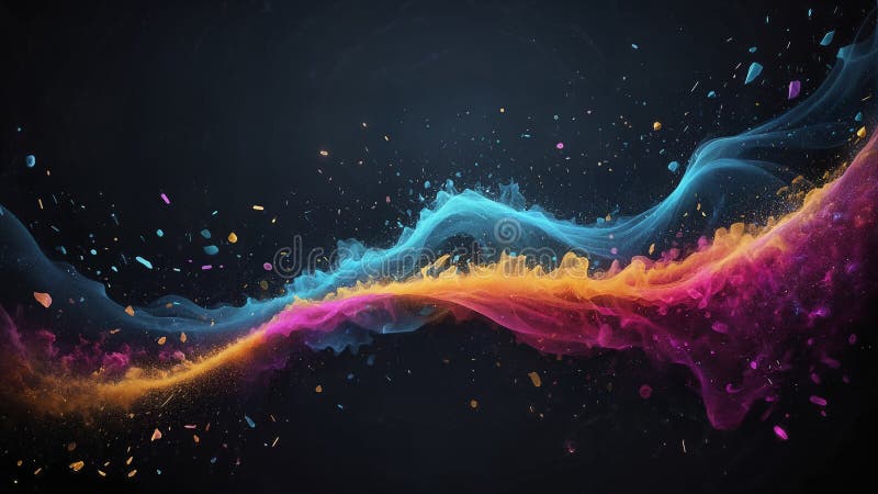 Minimalist Abstract Background with Particles Color Shapes Stock ...