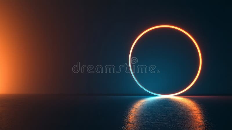 Minimalist Abstract Background with a Single, Glowing Line Forming a ...