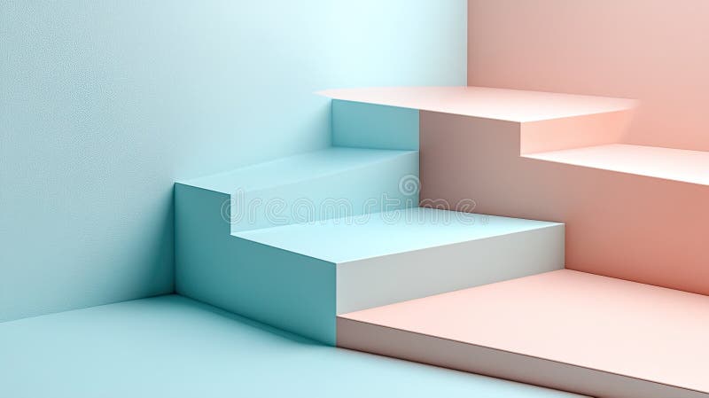 Minimalist Abstract Background with Soft Simple Shapes Stock Photo ...