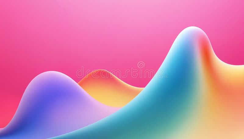 Minimalist Abstract Background with Wave Color Shapes Stock ...