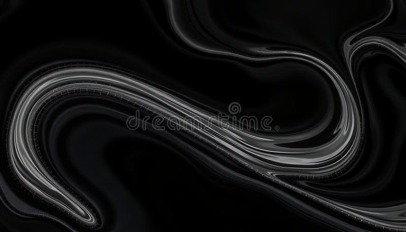 Abstract Black Swirl, Smooth Texture, Modern Design, Stock Photo ...