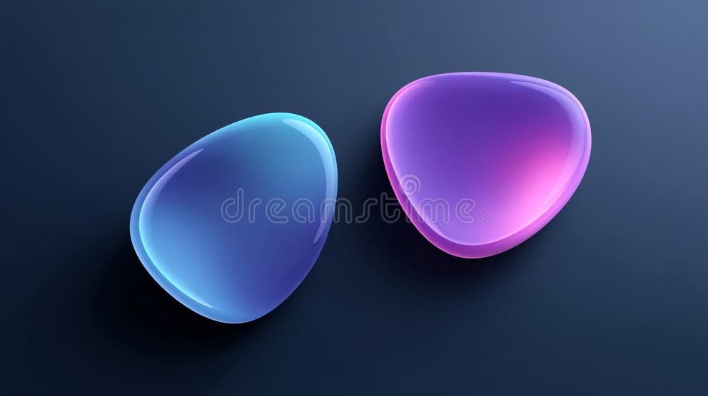 Minimalist Abstract Blobs with Soft Glow and Subtle Shadows, Floating in Space, Generative AI ...