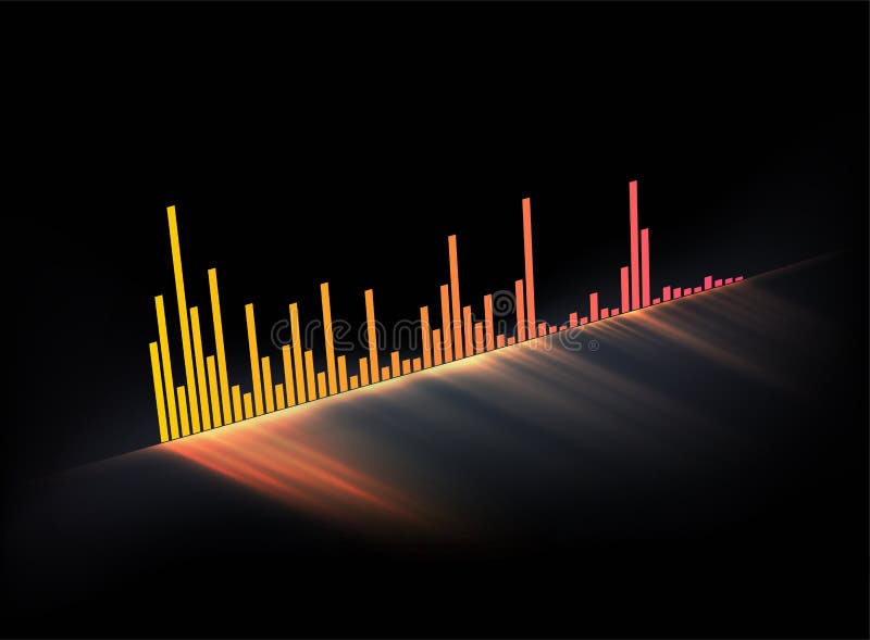 Minimalist Abstract Column Graph, Data Economy Analysis Design on Black ...