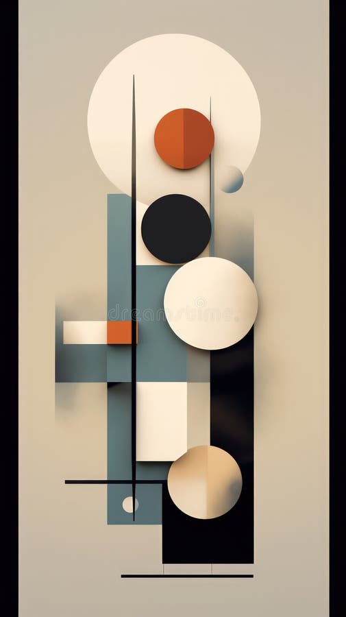 Minimalist Abstract Composition with Clean Geometric Shapes AI ...