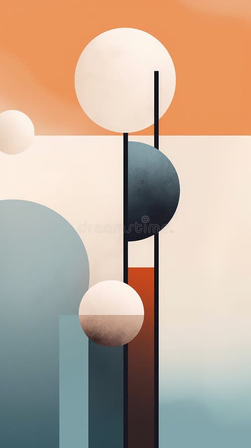 Minimalist Abstract Composition with Clean Geometric Shapes AI ...