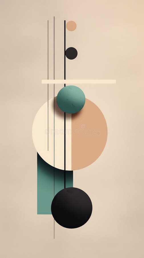 Minimalist Abstract Composition with Clean Geometric Shapes AI ...