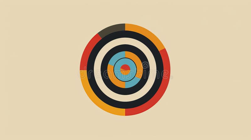 Modern Abstract Geometric Target Design Stock Illustration ...
