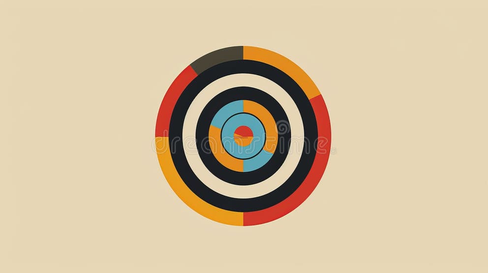 Modern Abstract Geometric Target Design Stock Illustration ...