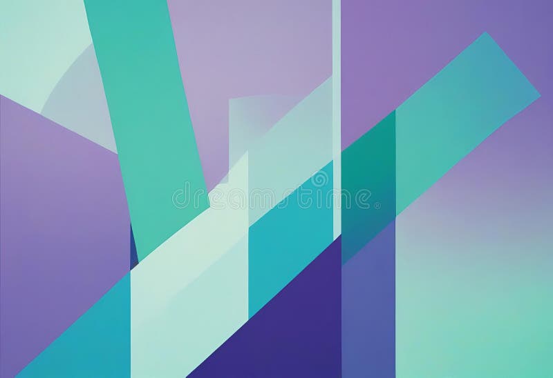 A Minimalist Abstract Composition Featuring Overlapping Geometric ...
