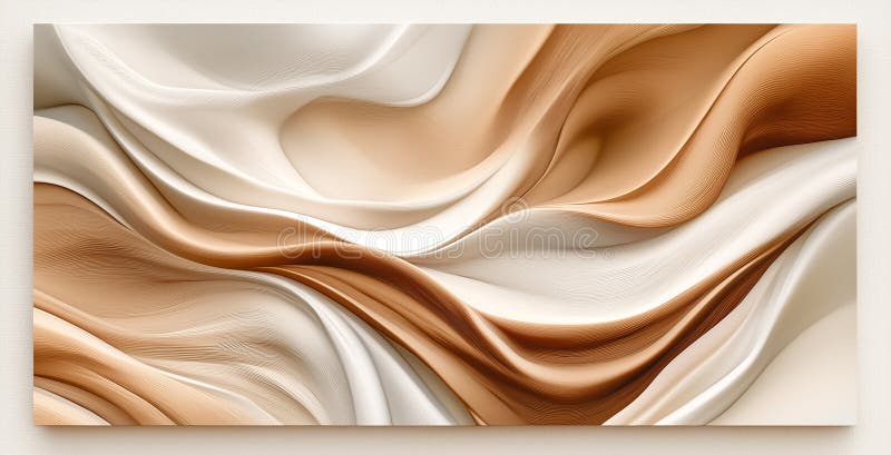 A Minimalist Abstract Composition Featuring Soft, Flowing Curves in ...
