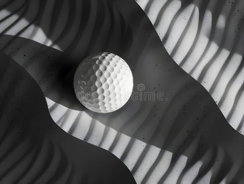 Minimalist Abstract Composition of a Golf Ball on a Manicured Putting ...