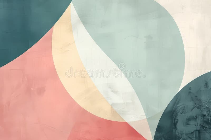 A Minimalist Abstract Composition, with Simple Shapes and Muted Colors ...