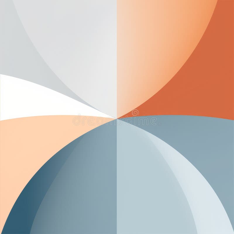 Minimalist Abstract Design: Blue, Orange, and Gray Vector Stock ...