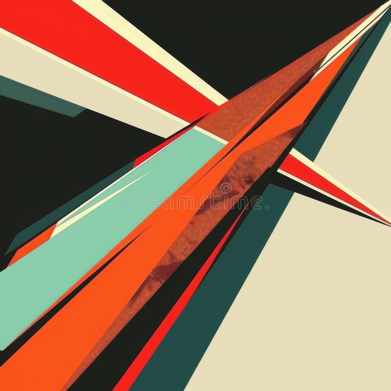 Minimalist Abstract Design with Sharp Angular Lines and Bold Colors ...