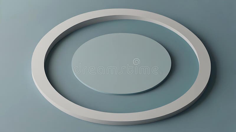 Minimalist Abstract Design with Two Circular Platforms Stock ...