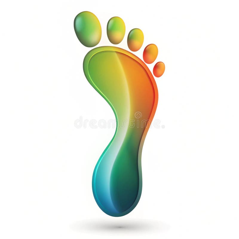 Minimalist Abstract Footprint Design Stock Illustration - Illustration ...
