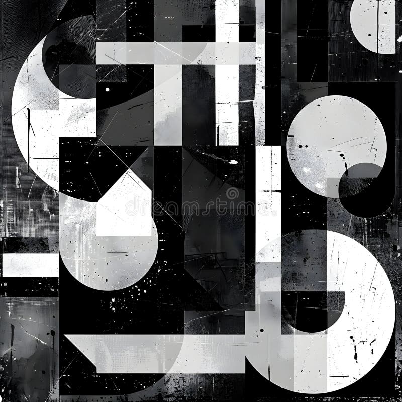 Minimalist Abstract Geometric Background with Overlapping Forms in Bold ...