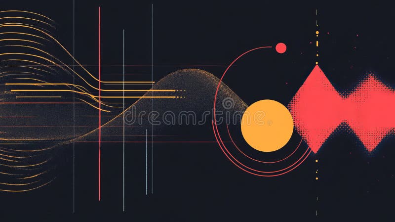 Minimalist Abstract Heartbeat Pattern Flat Illustration Modern Design ...