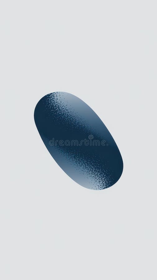 Abstract Blue Oval Shape on a Light Background, Conveying a Sense of ...