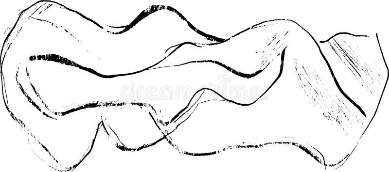 A Minimalist Abstract Illustration Featuring Flowing, Wavy Lines in ...