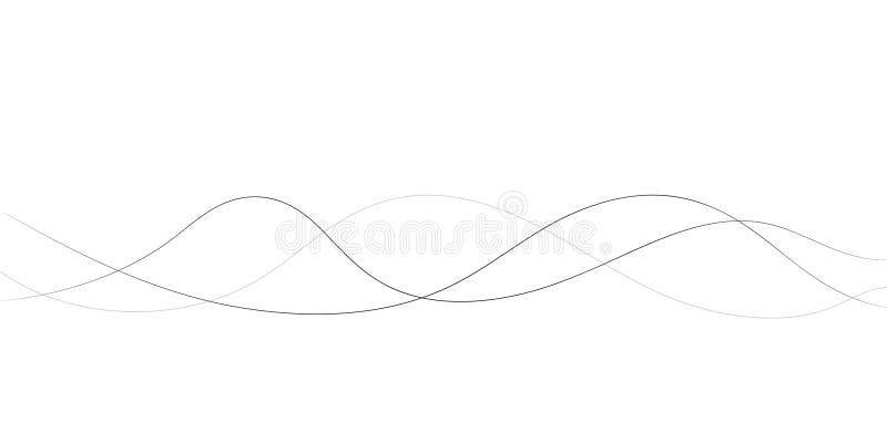 A Minimalist Abstract Image Featuring Multiple, Interwoven, Wavy Lines ...