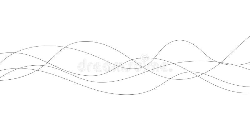 A Minimalist Abstract Image Showcasing a Collection of Flowing, Wavy ...