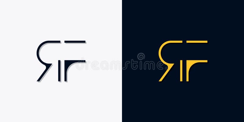 Minimalist Abstract Initial Letters RF Logo Stock Vector - Illustration ...