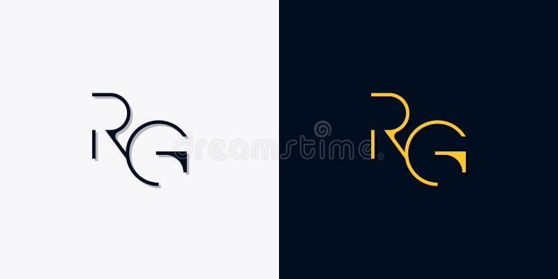 Minimalist Abstract Initial Letters RG Logo Stock Vector - Illustration ...