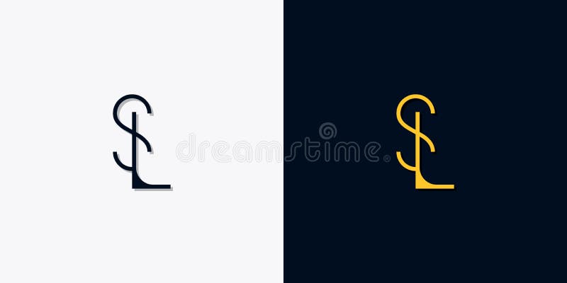 Minimalist Abstract Initial Letters SL Logo Stock Vector - Illustration ...
