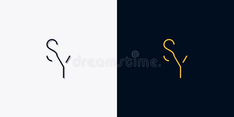 Minimalist Abstract Initial Letters SY Logo Stock Vector - Illustration ...