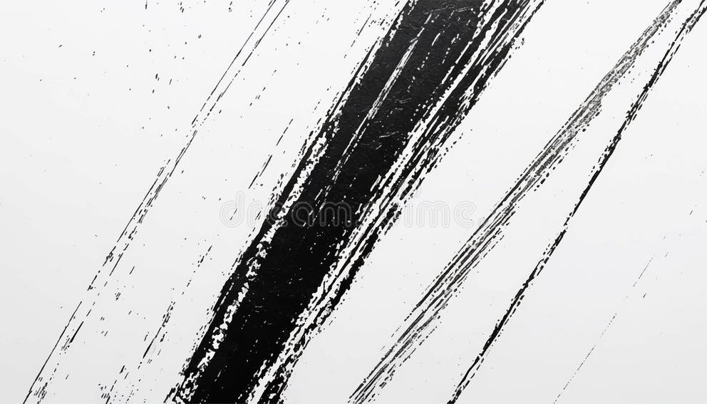 Minimalist Abstract Ink Brushstroke on White Background. Expressive ...