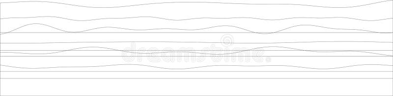 Minimalist Abstract Line Art with Flowing Curves and Horizontal Stripes ...