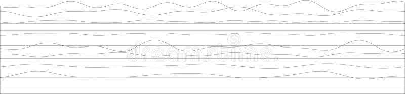 Minimalist Abstract Line Art with Wavy Patterns and Horizontal Stripes ...