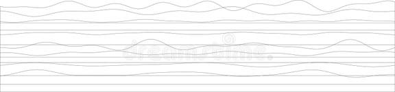 Minimalist Abstract Line Art with Wavy Patterns and Horizontal Stripes ...