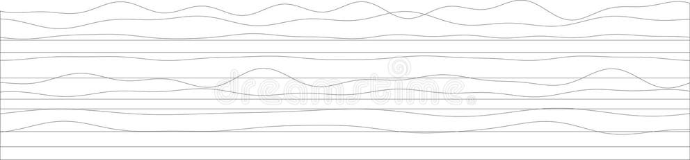 Minimalist Abstract Line Art with Wavy Patterns and Horizontal Stripes ...