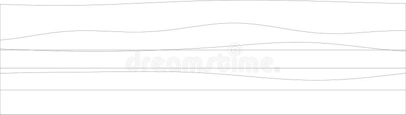 Minimalist Abstract Line Drawing with Flowing Curves and Waves on White ...