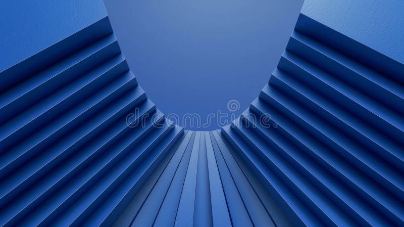 Minimalist Abstract Lines on Royal Blue with Vibrant Geometric Patterns ...