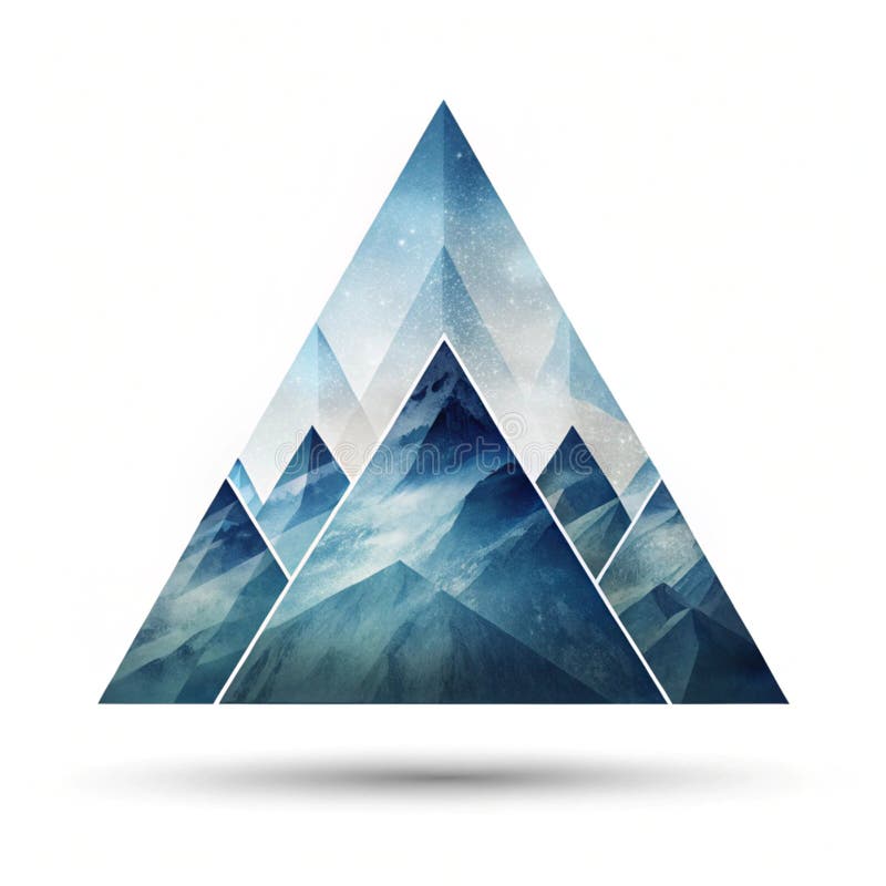 Minimalist Abstract Mountain Stock Illustration - Illustration of ...