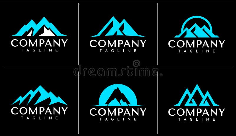 Minimalist Abstract Mountain Logo Design Branding. Modern Mountain Peak ...