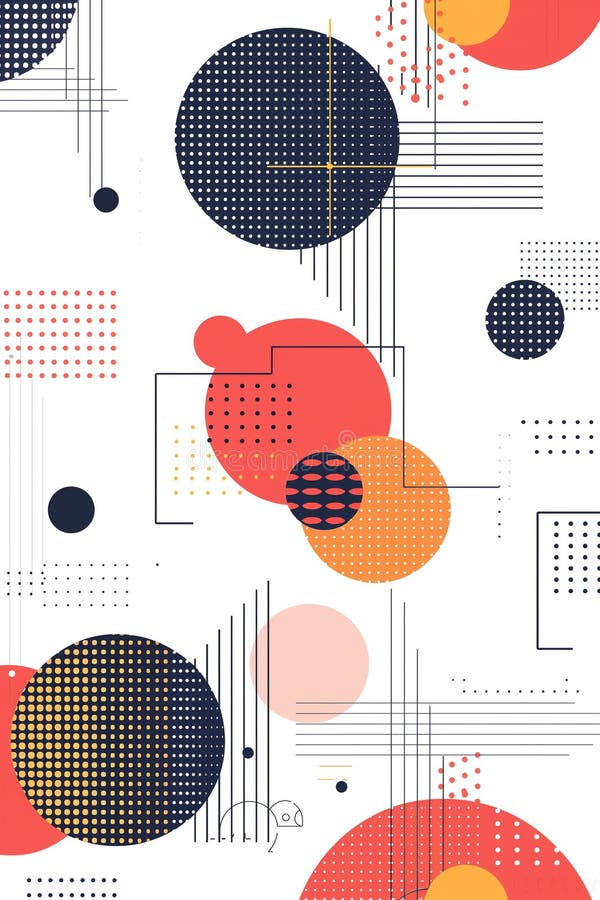 Minimalist Abstract Pattern Design with Geometric Lines on White ...