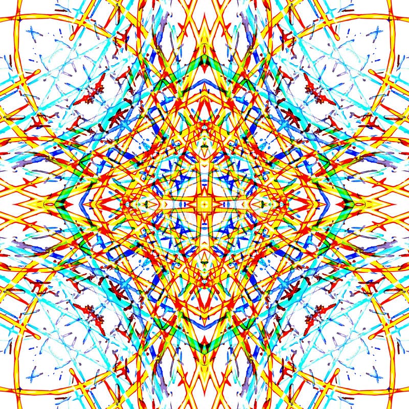 Minimalist Abstract Pattern of Jagged Colored Line Stock Illustration ...