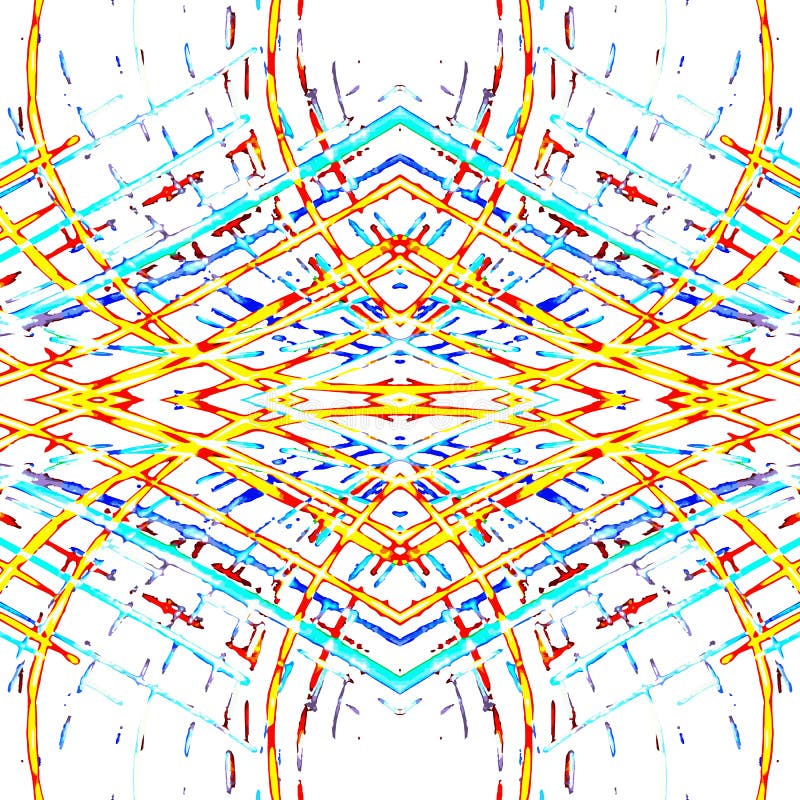 Minimalist Abstract Pattern of Jagged Colored Line Stock Illustration ...