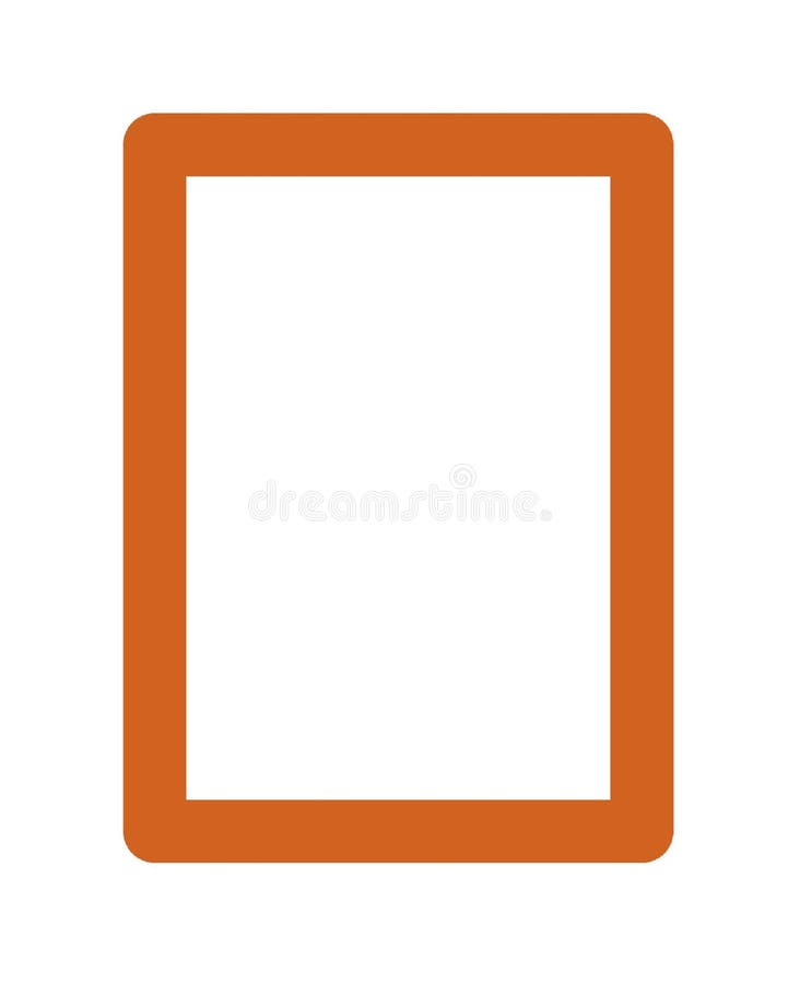 Minimalist Abstract Rounded Rectangle Frame in Warm Earthy Orange Stock ...