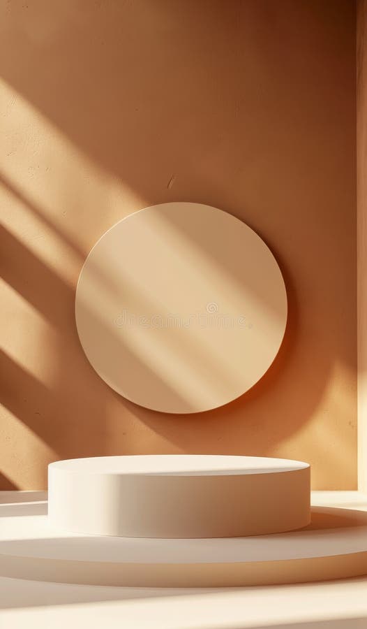 Abstract Floating Shapes Platforms Soft Lighting Background Stock ...