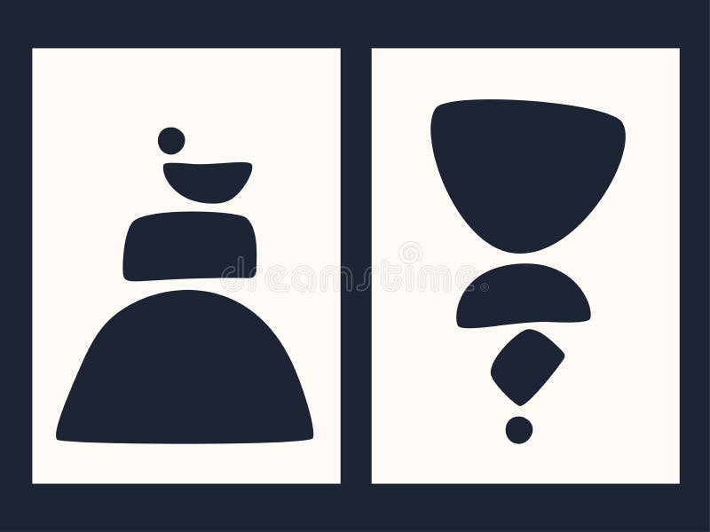 Minimalist Abstract Standing Stone. Vector Illustration Stock ...