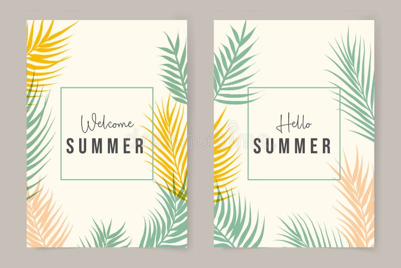 Minimalist Abstract Summer Cover Collection Stock Vector - Illustration ...
